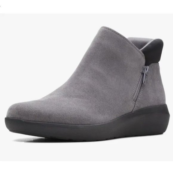 Clarks | Shoes | Clarks Womens Kayleigh Mid Ankle Boots Dark Grey Size ...
